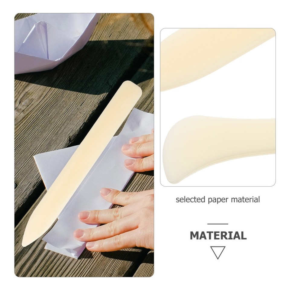 Beige Plastic Bone Folder Paper Creaser Tool for Crafting and Office ...