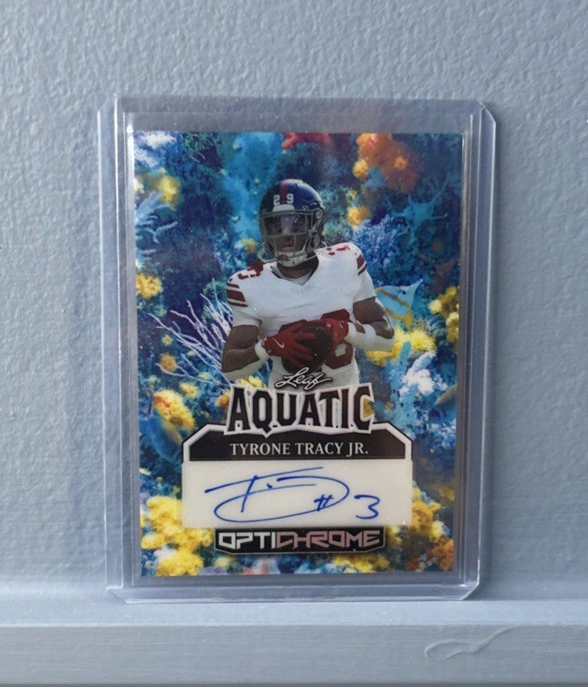 Tyrone Tracy Jr. 2025 Leaf Optichrome #A-TTJ Aquatic Autographs ...