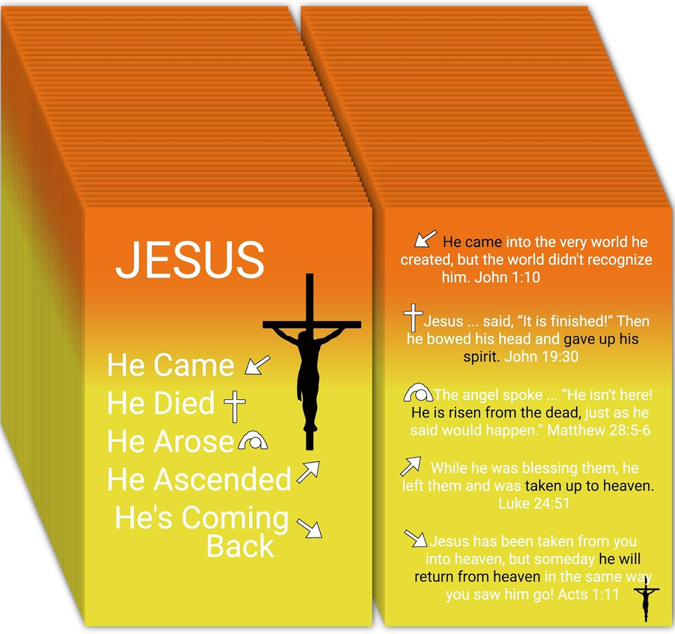 240Pcs Gospel Tracts Plan of Salvation Cards Pocket Holy Prayer Cards ...