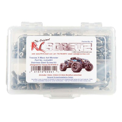 RC Screwz Stainless Steel Screw Kit Traxxax X-Maxx RCZTRA061 | eBay
