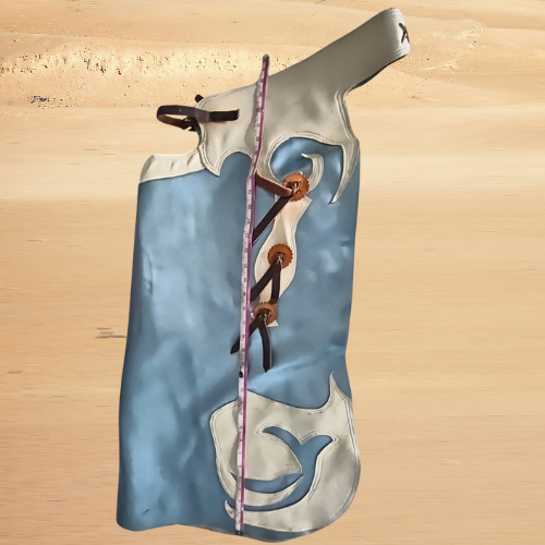 Youth Small Adult Baby Blue White Rodeo Chaps Pre-Owned Approx 36 ...