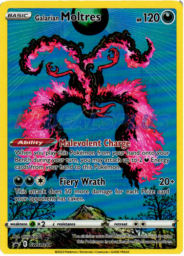 NM Pokemon Galarian Moltres Full Art SWSH284 Black Star Promo Card ...