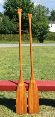 2 Wooden PADDLES 63" + 60" Long x 7" WIDE + PATINA Oars Boat! | eBay