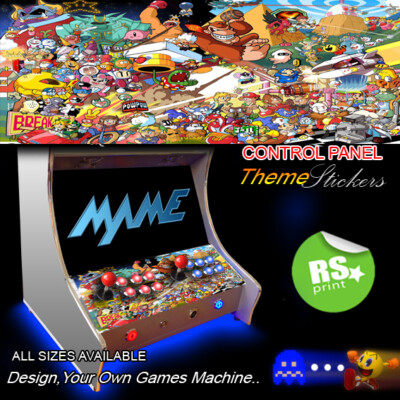 Multi Character Arcade Control Panel Artwork Stickers Graphics Stickers ...