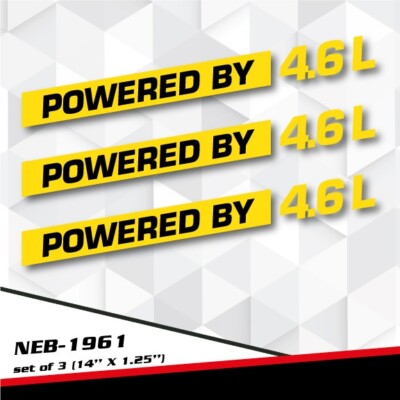 POWERED BY 4.6L Decal Stickers for TRITON V8 COUGAR MUSTANG EXPLORER ...