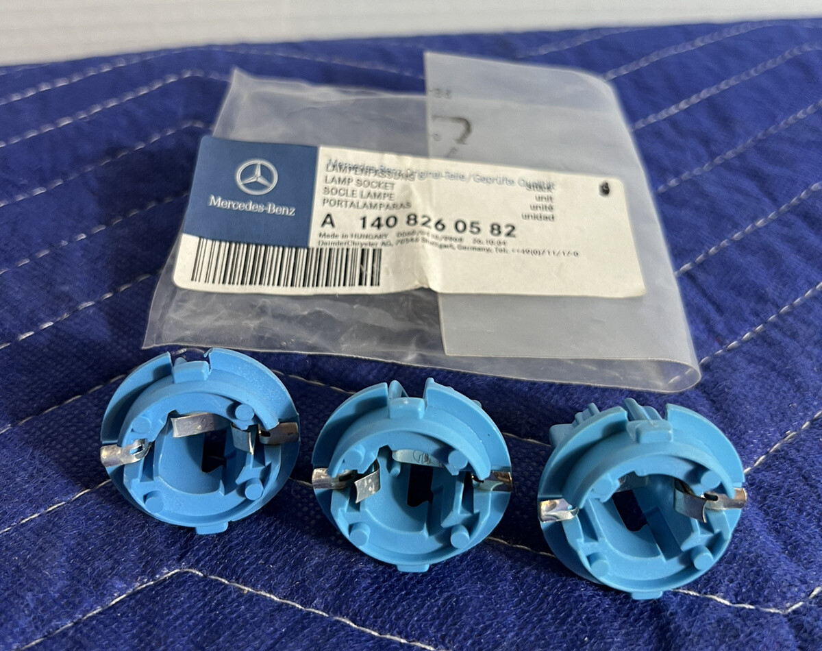 NOS 3 PCS Genuine Mercedes W164 W140 W210 Exterior Light Bulb Sockets ...