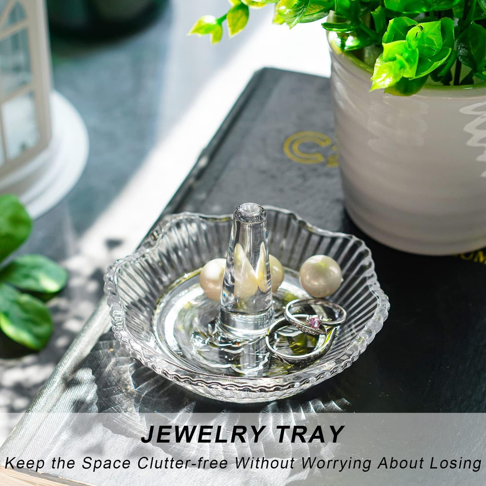 Crystal Ring Holder Dish Jewelry Ring Rack Display Holder for Wedding ...