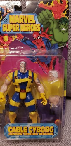 Marvel Comics Marvel Super Heroes Cable Cyborg Figure Toy Biz 1997 NIB ...
