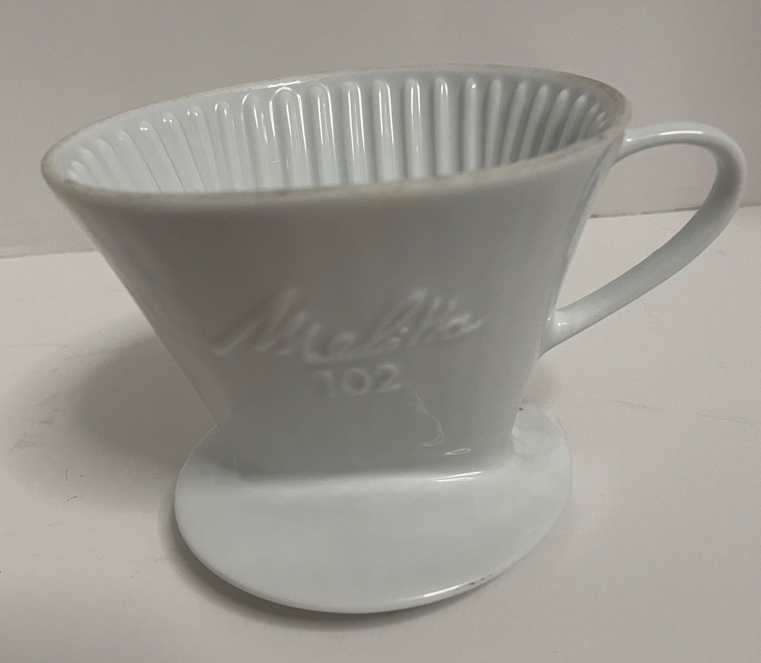Vintage Melitta #102 White Porcelain 1 Hole Pour-Over Drip Coffee ...