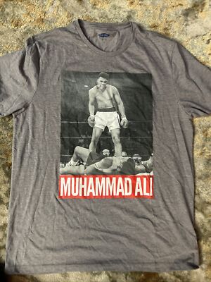 Muhammad Ali Shirt Medium Gray Short Sleeve Crew Neck XL unisex cw1 | eBay