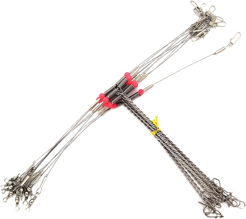 High-Strength Fishing Wire Leader Rigs with Swivels Snap Connect 1 Arm ...