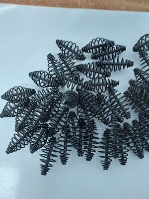 47 Pcs In Lot Spring Coil Inline Wire Cage Bait Feeder Carp Fishing | eBay