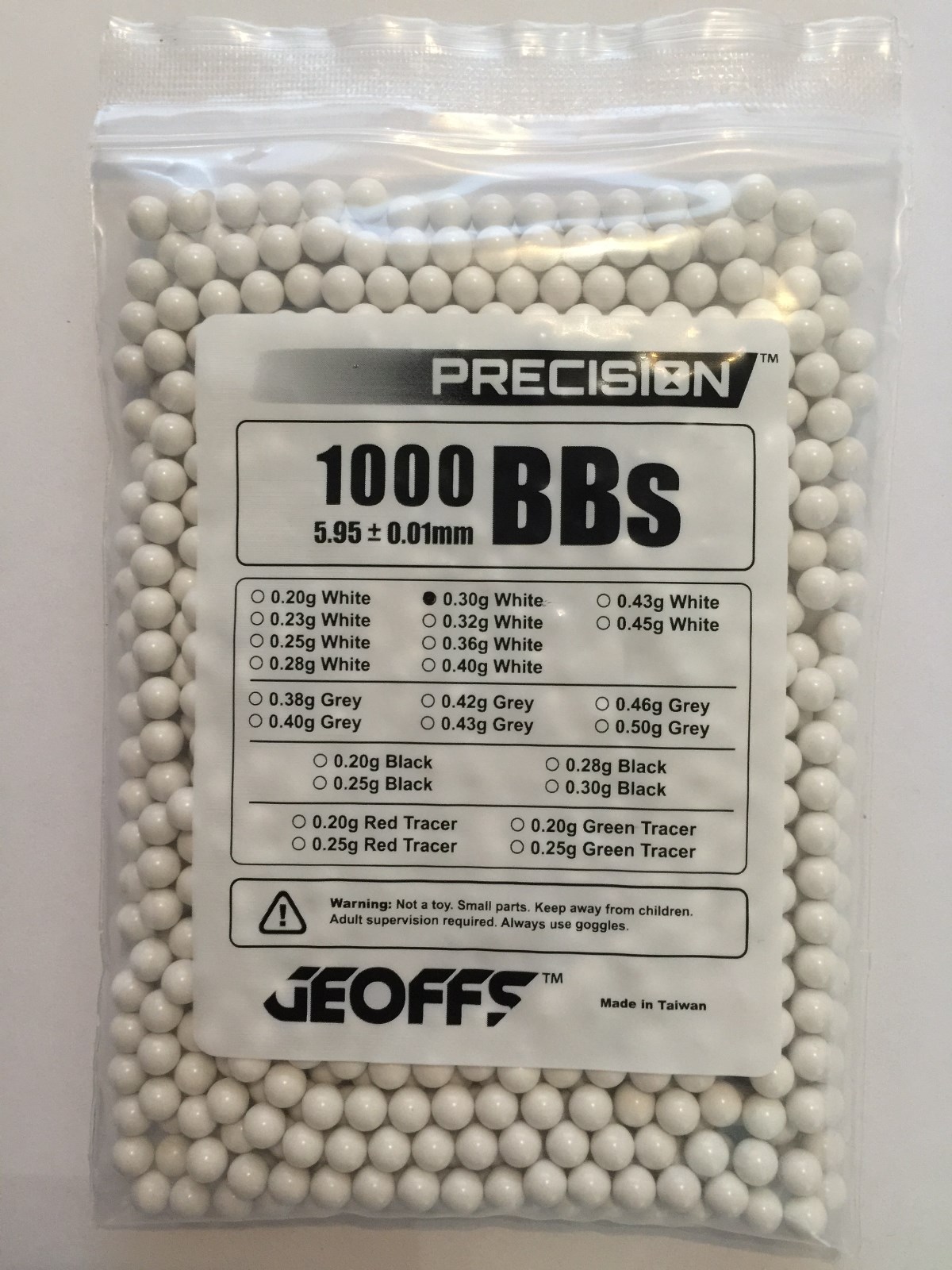 GEOFFS™ PRECISION™ AIRSOFT BBS BB AMMO 6MM PELLETS VSR SNIPER ...