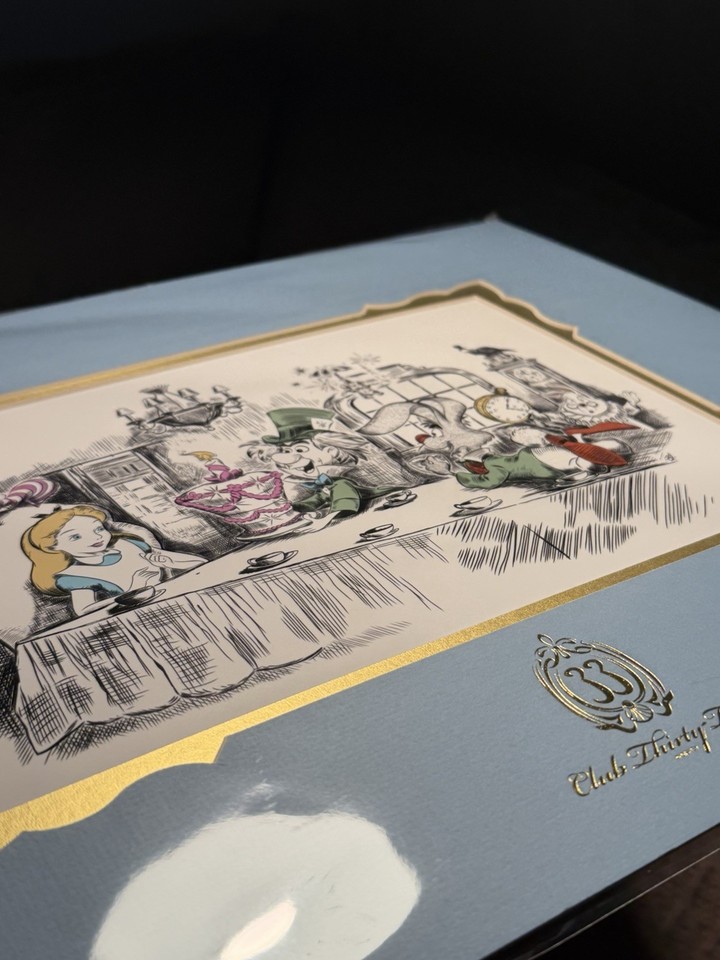 Disney Club 33 Thirty Three Alice in Wonderland Mad Tea Party Art Print ...