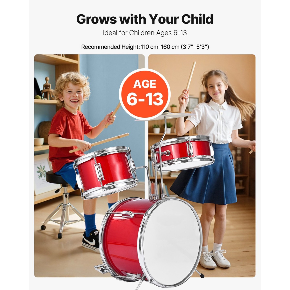 Red Drum Set Kids