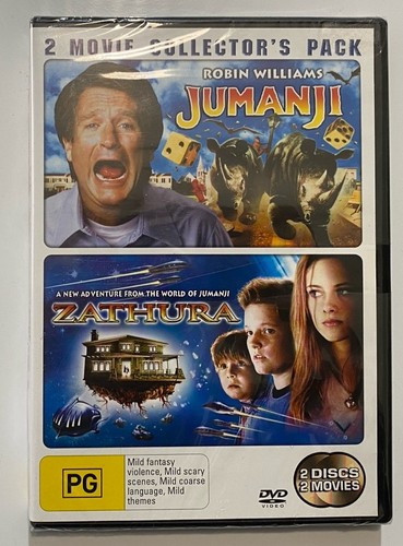 Jumanji + Zathura DVD Movies Robin Williams Region 4 PAL Family ...