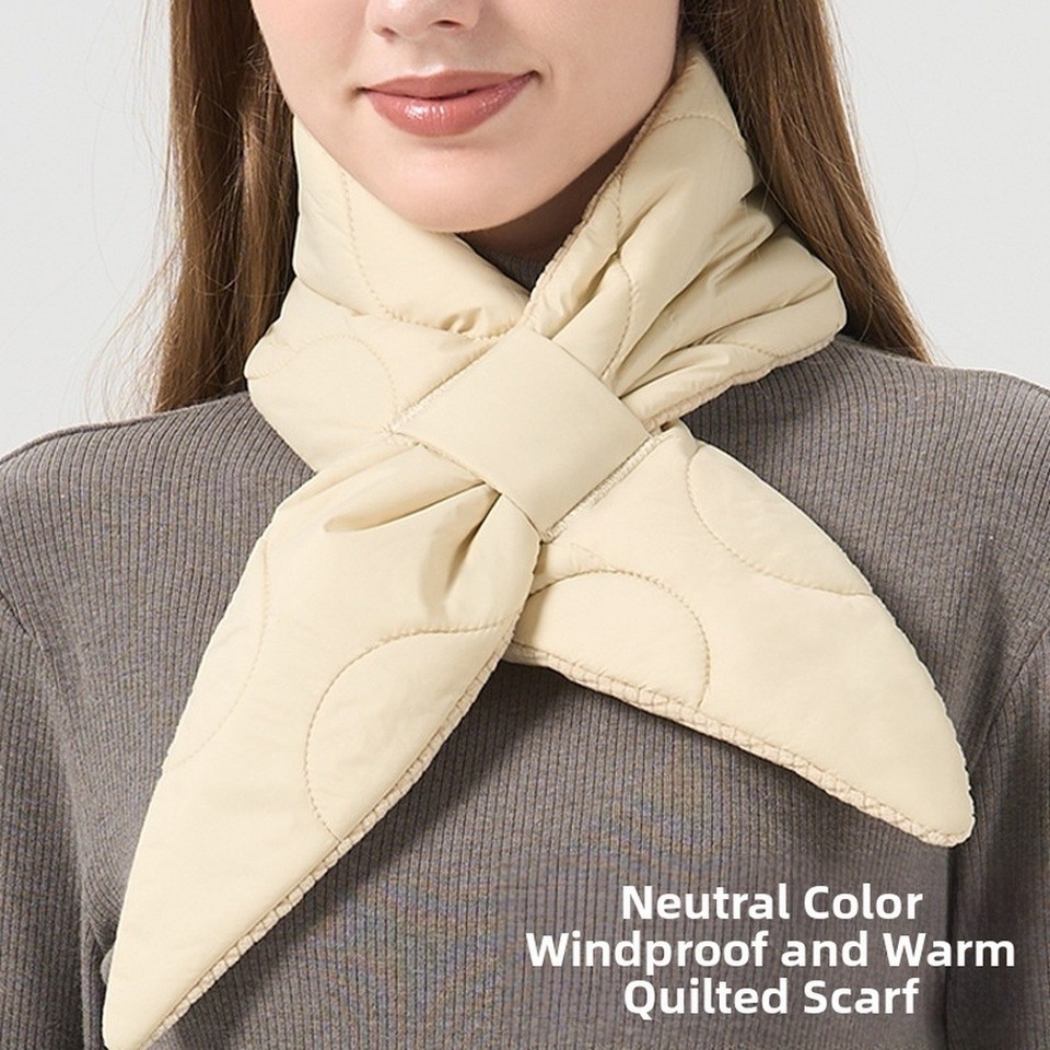 Men Women Winter Triangle Scarf Warm Neck Warmer with Double Layer ...