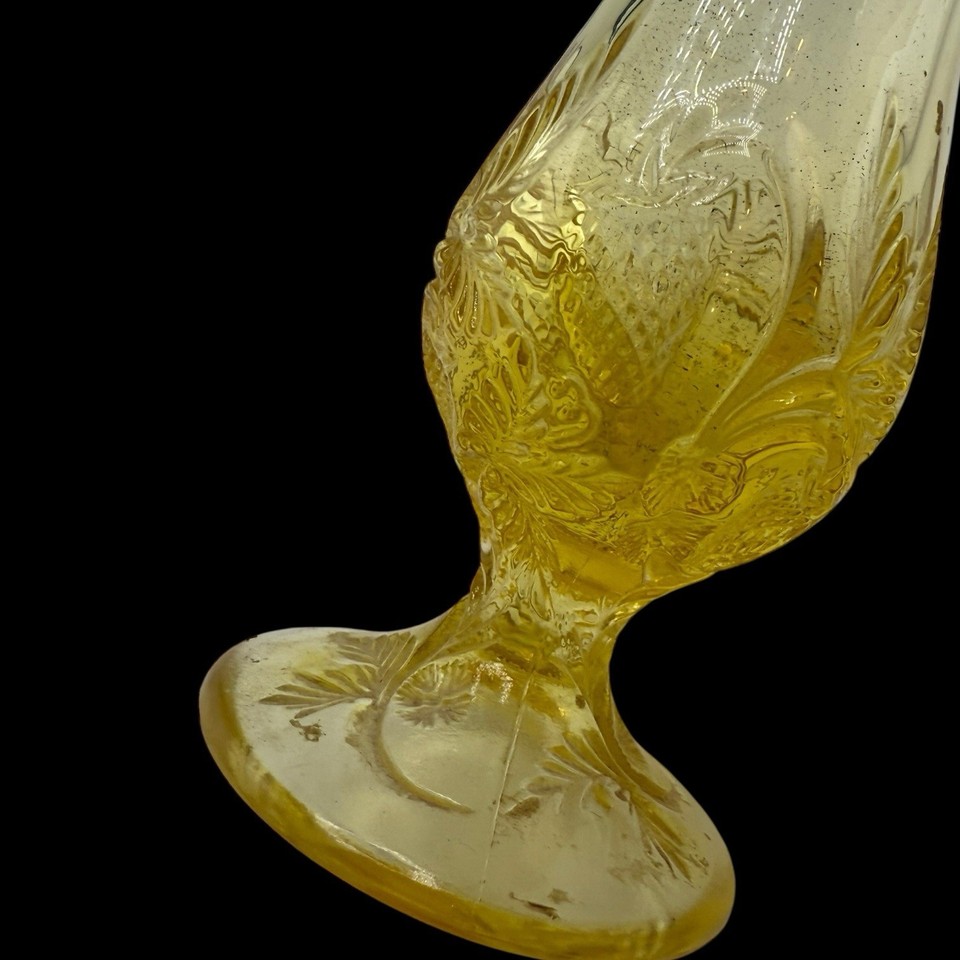 VTG Fenton Inverted Strawberry Swung Glass Bud Vase 11” HTF COLOR | eBay