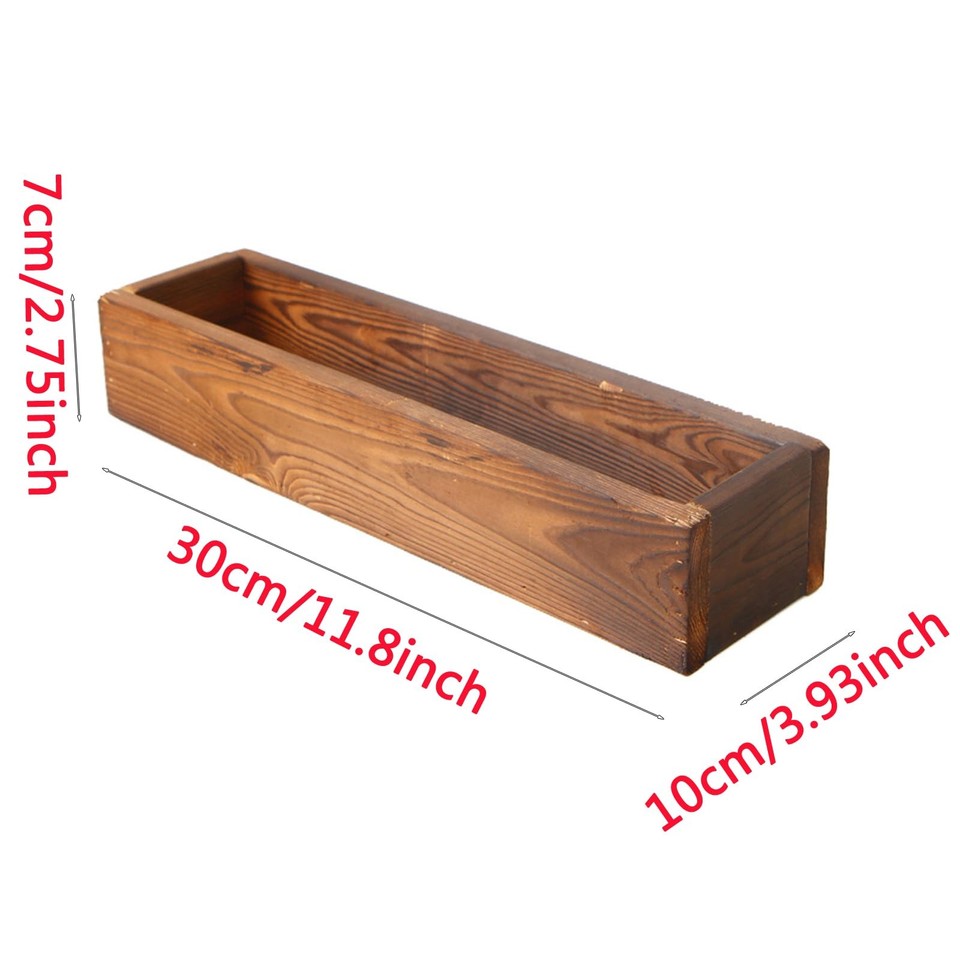 Wooden Rectangle Planter Box,Window Flower Boxes Wood Planter Pot for ...