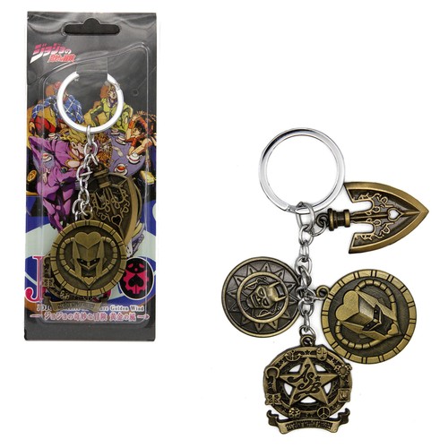 4 Pcs. Jojo's Bizarre Adventure 1" KeyChain Set - STAND COINS & ARROW ...