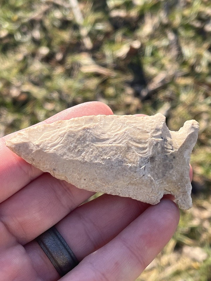 archaic side notch arrowhead Illinois Authentic Native American ...