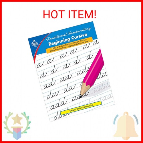 Carson Dellosa Beginning Cursive Handwriting Workbook for Kids Ages 7 ...