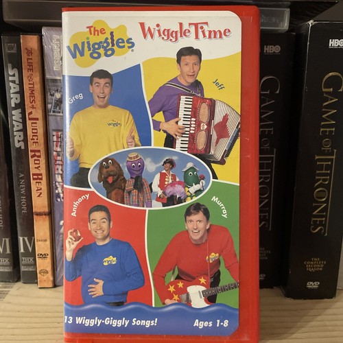 The Wiggles ~ Wiggle Time VHS Red Clam Shell Greg Jeff Anthony Murray ...
