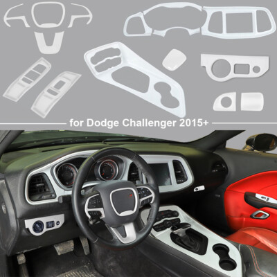 15pcs Full Interior Center Console Cover Trim Kit for Dodge Challenger ...