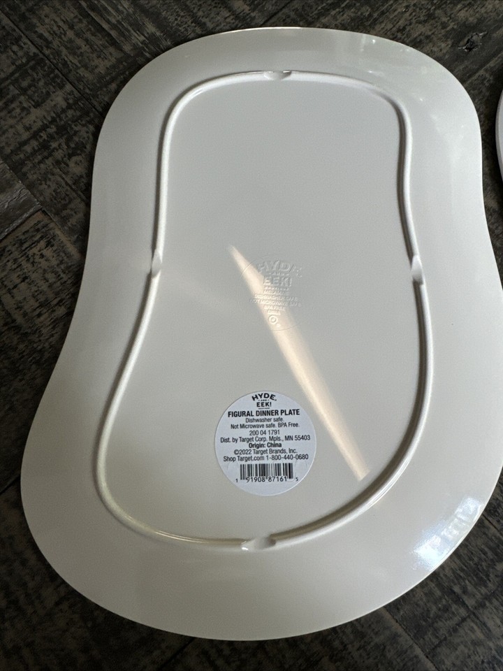 Hyde & Eek Hey Boo Skeleton 10" melamine Halloween Plate | eBay UK