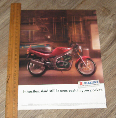 Suzuki Motorcycle AD 1992 GS500E original ONE magazine page ...