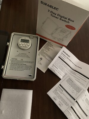 Suraielec Pool Timer 7-Day Programmable Digital Box Timer Switch 40 AMP ...