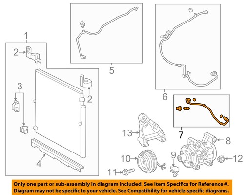 TOYOTA OEM 16-23 Tacoma Condenser, Compressor Lines-Discharge Hose ...
