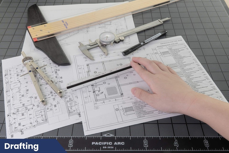 Pacific Arc Architectural Scale Ruler, 6" Scale Ruler for Architectural ...
