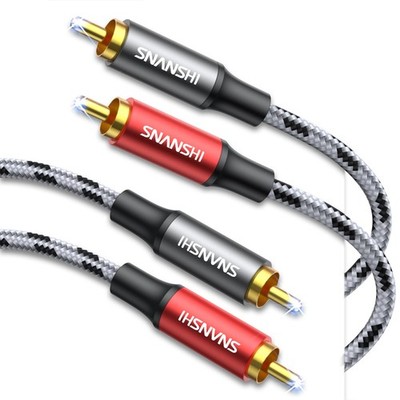 SNANSHI RCA Cables 5ft - Dual RCA Stereo Audio Cable, Dual Shielded ...