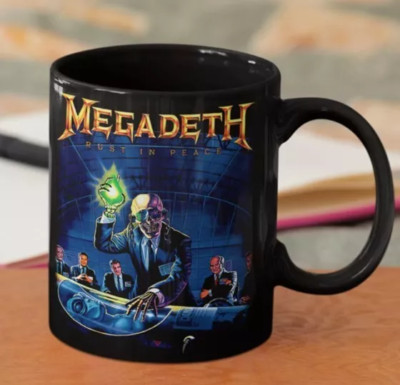 Megadeth Rust in Peace Mug Cup Black 11oz Gift Funny Gift family, Happy ...
