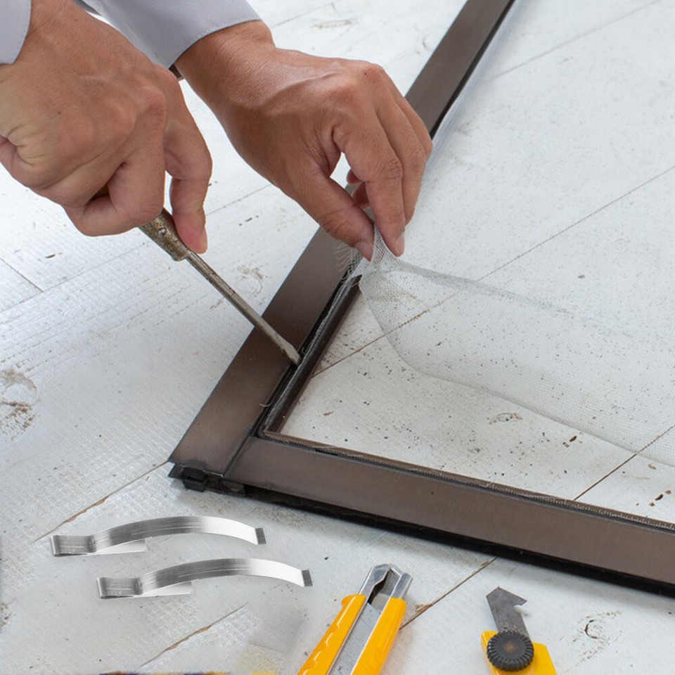 50pcs Corner Mount Screen Tension Spring Stainless Steel Window Screen ...