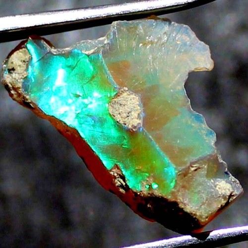 4.85CT 100% Natural Ethiopian Opal Rough Play Of Color rough 12X19X6mm ...