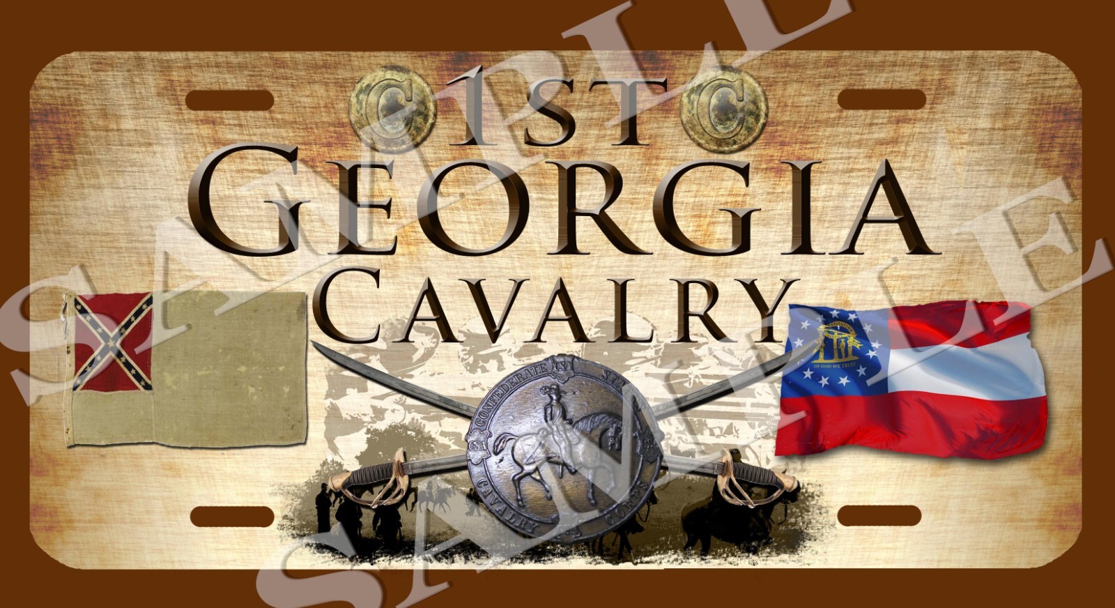 1st Georgia Cavalry American Civil War Themed vehicle license plate | eBay