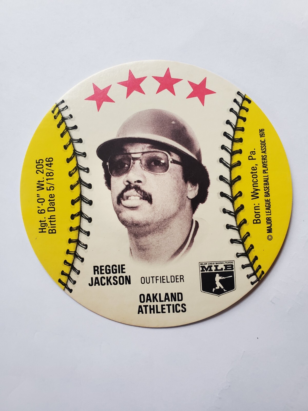 1976 MLB MSA CRANE Baseball Disc Isaly's & Sweet William REGGIE JACKSON ...