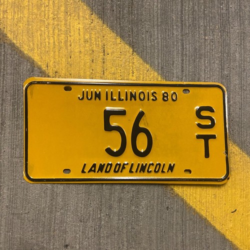 1980 Illinois SEMI TRAILER License Plate Auto Garage Low Number Two ...