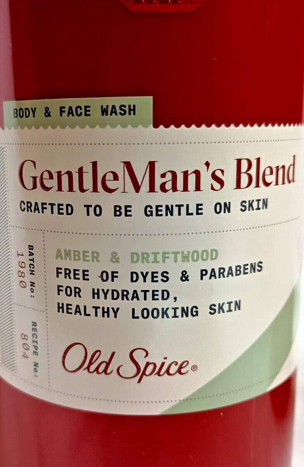 Old Spice GentleMan's Blend Body & Face Wash Amber & Driftwood 16.9 Oz. | eBay