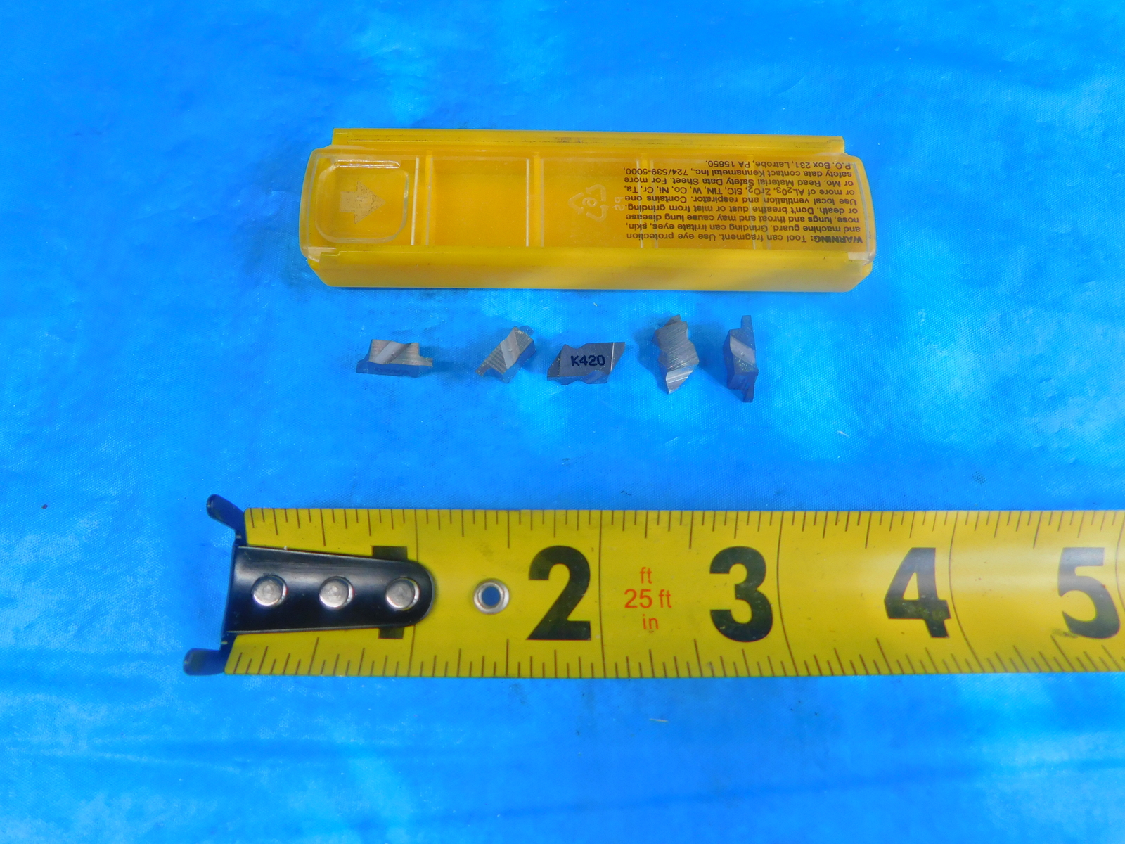 5PCS NEW KENNAMETAL DWG 327673R00 K420 CARBIDE GROOVING INSERTS TOP ...