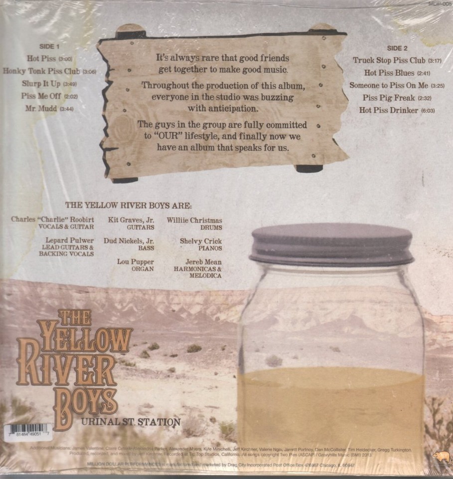 Yellow River Boys Urinal St. Station LP vinyl USA Million Dollar ...