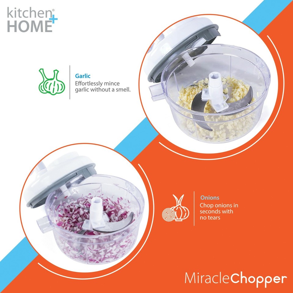 Miracle Chopper Manual Food Processor Salsa Maker, Blender, Slicer and ...
