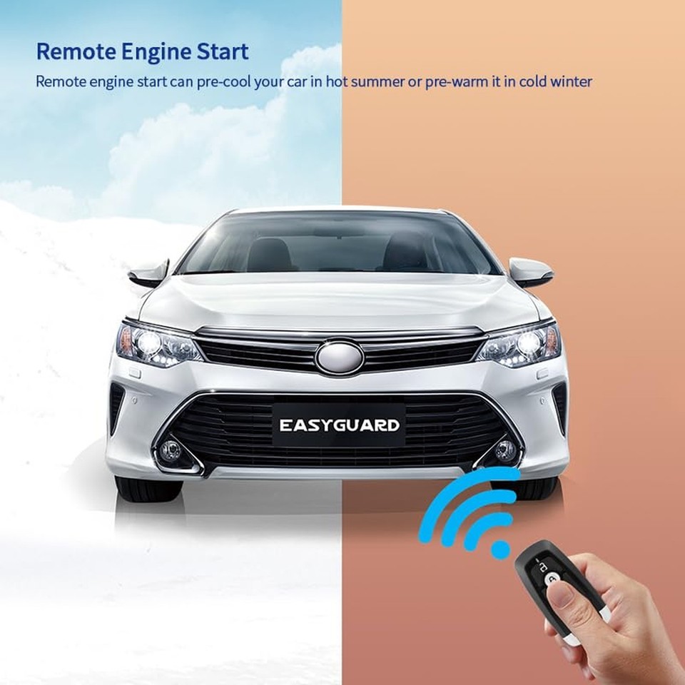 EASYGUARD EC002-FO2-NS Smart Key Passive keyless Entry Kits with Push ...