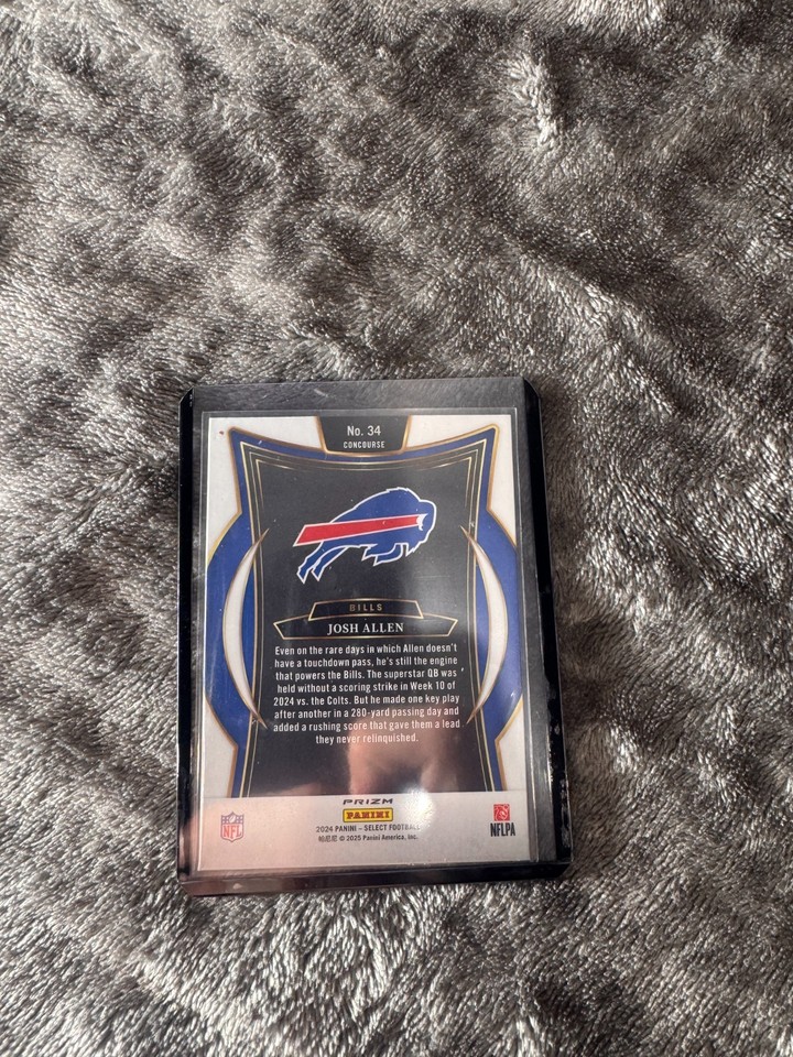 2024 Panini Select - Concourse Josh Allen #34 Zebra Shock Prizm | eBay