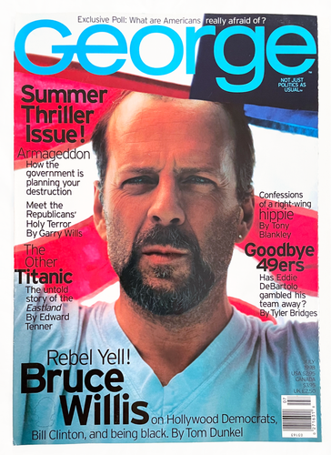 George Magazine, Bruce Willis (July 1998) “Summer Thriller Issue ...