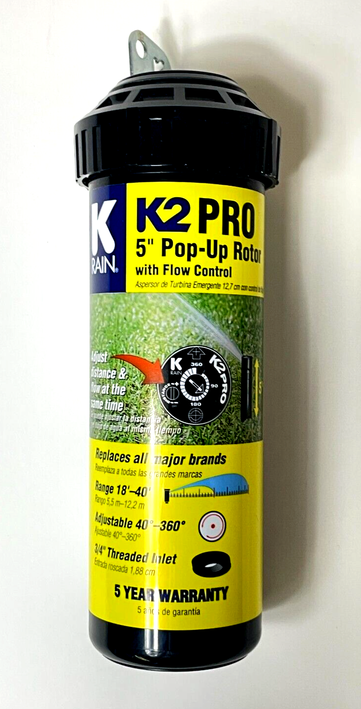 K-Rain K2 Pro 5" Sprinkler Pop-Up Rotor with Flow Control, with Adj Key ...