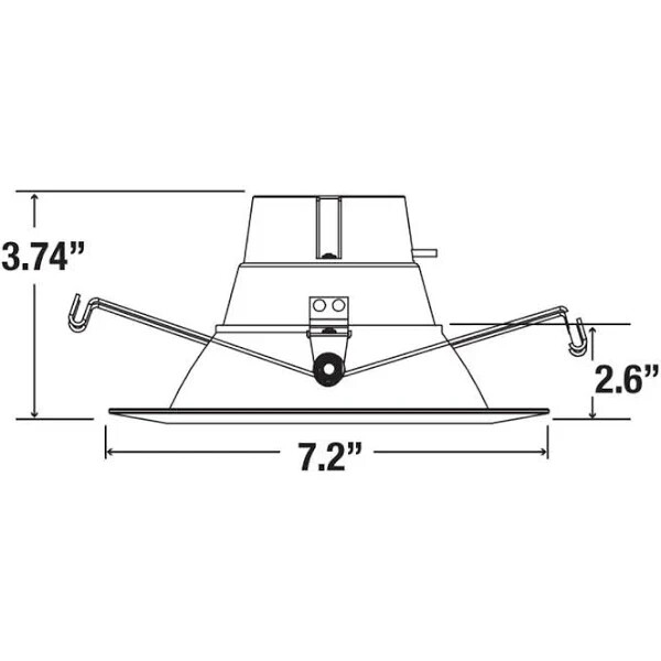 Elite REL637-950L-DIMTR-120-30K-90-W-WH 5/6" LED Retrofit Baffle Trim ...