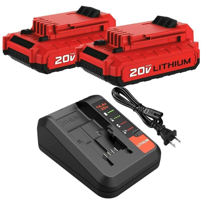 PACK for PORTER CABLE 20V 20 Volt Lithium Battery OR Charger Max ...